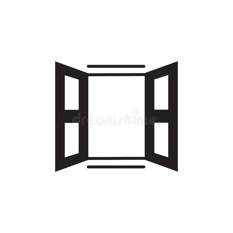 Open Window Icon Vector Illustration Stock Vector - Illustration of ...