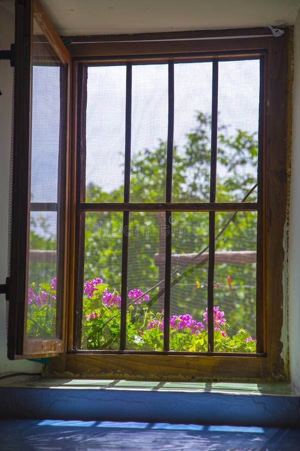 Open Window Seen from Inside Stock Image - Image of architecture, open ...