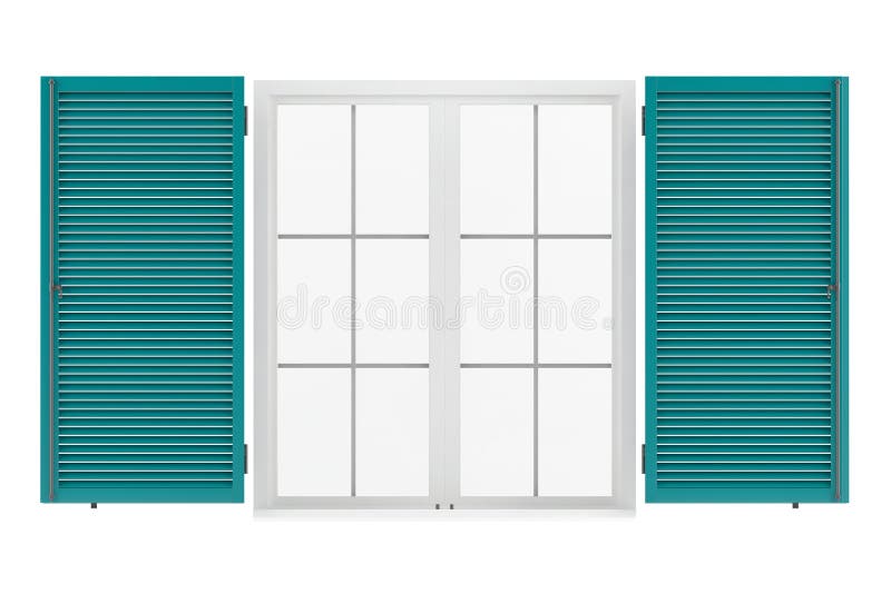 Open Window Shutters Stock Illustrations – 598 Open Window Shutters ...