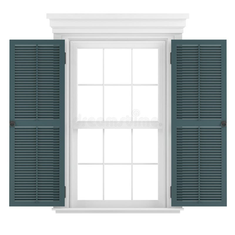 Open Window Shutters Stock Illustrations – 598 Open Window Shutters ...