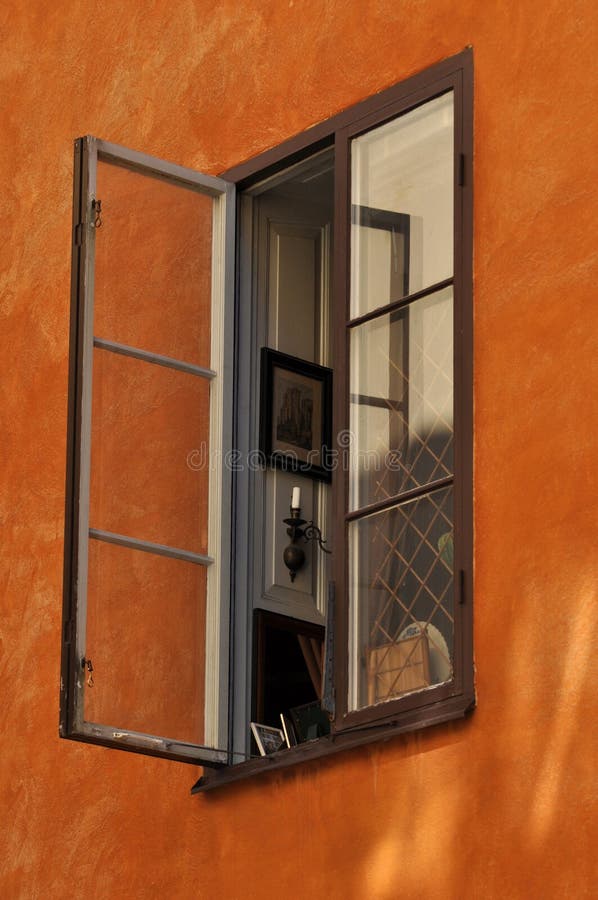 Open window on stucco wall stock image. Image of color - 37126865