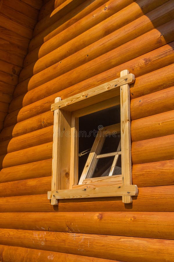 Open window on timber hut stock photo. Image of lodge - 123223392