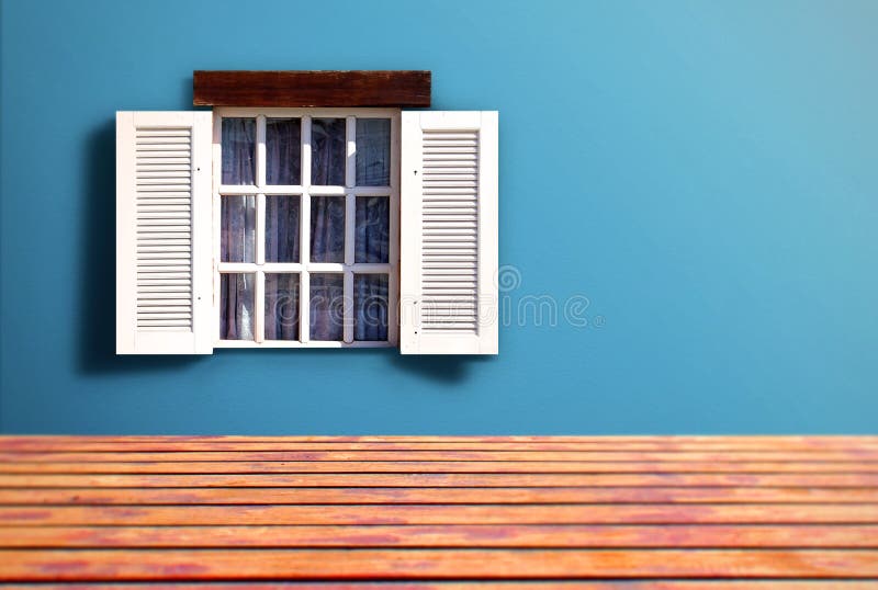 Blue Open Window. stock image. Image of blue, texture - 34242149