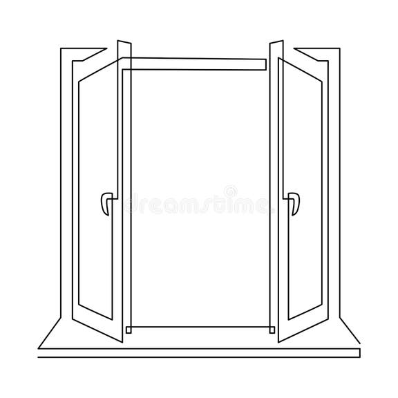 Continuous Drawing Line Window Stock Illustrations – 359 Continuous ...
