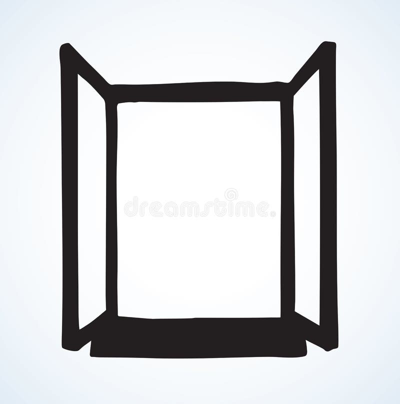 Open Window. Vector Drawing Stock Vector - Illustration of apartment ...