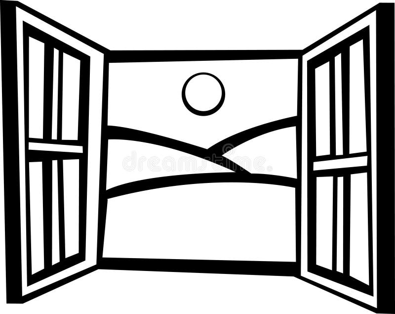 Open Window Vector Illustration Stock Vector - Illustration of window ...