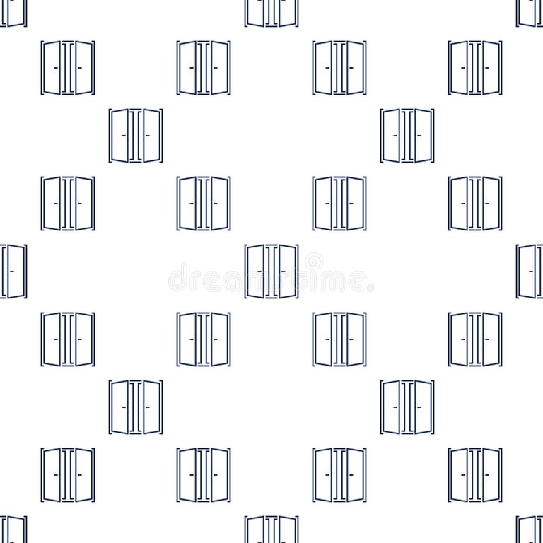 Open Window Vector Square Outline Seamless Pattern Stock Illustration ...