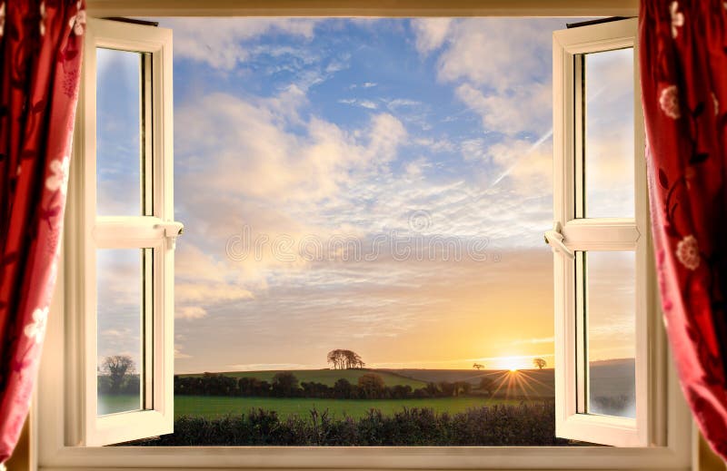 Open Window To Rural Landscape Stock Image - Image of light, rural ...