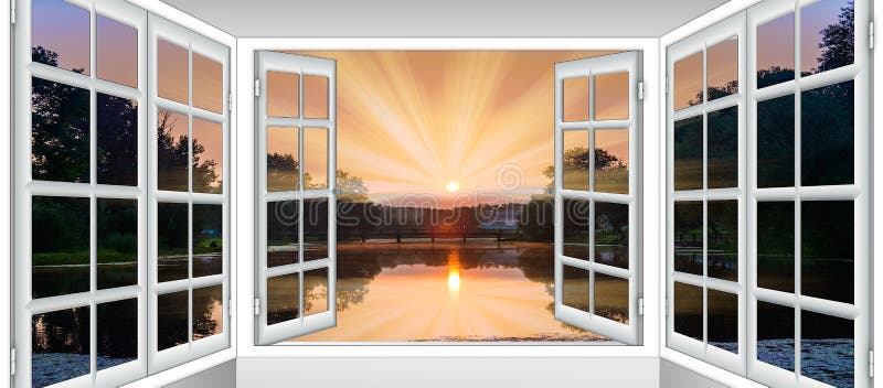 Open window cloud sun stock photo. Image of morning - 110295776