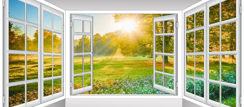 Open window cloud sun stock photo. Image of freedom - 110295790