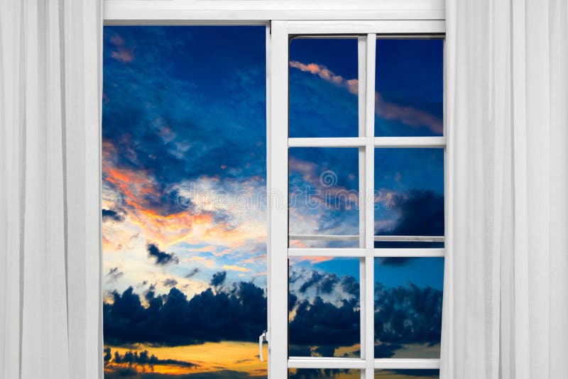 Open window cloud sun stock photo. Image of room, concept - 107290166