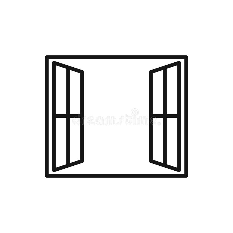 Open Windows Icon Black Line Art Vector Stock Vector - Illustration of ... Open Windows Icon Black Line Art Vector Stock Vector - Illustration of ...