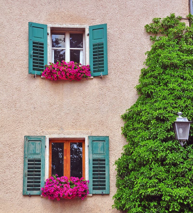 Open windows stock image. Image of town, italian, villa - 47188955