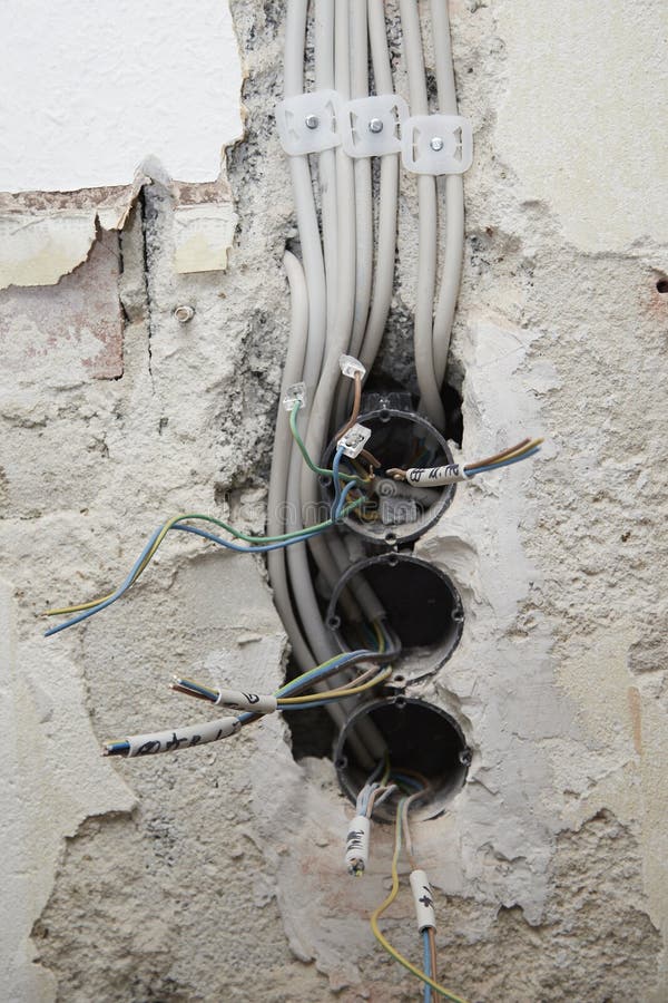 Open Wires in the Interior and Preparations for Switches and Sockets on ...