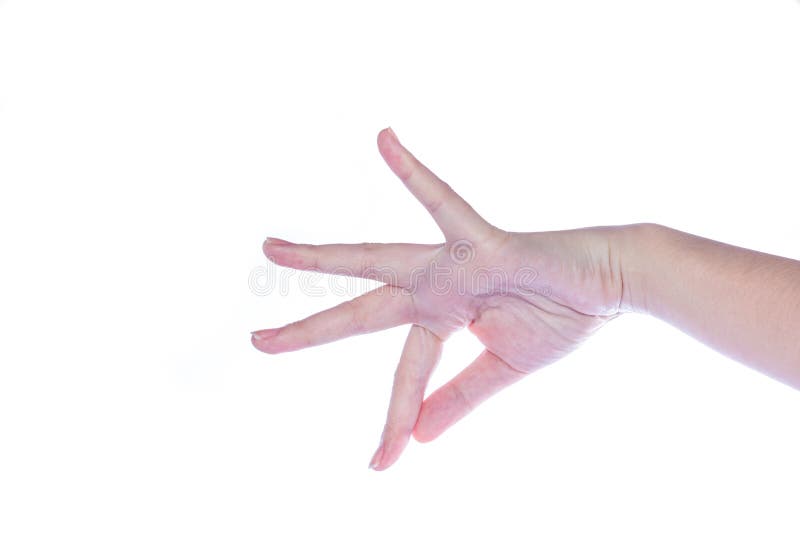 Open Woman Hand on White Background Stock Image - Image of cosmetology ...