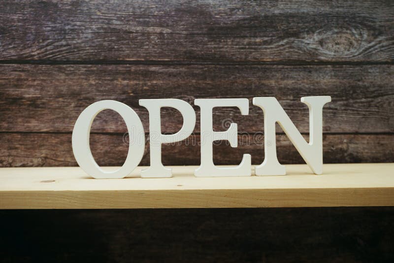 Open Wooden Alphabet Letter on Wooden Background Stock Image - Image of ...