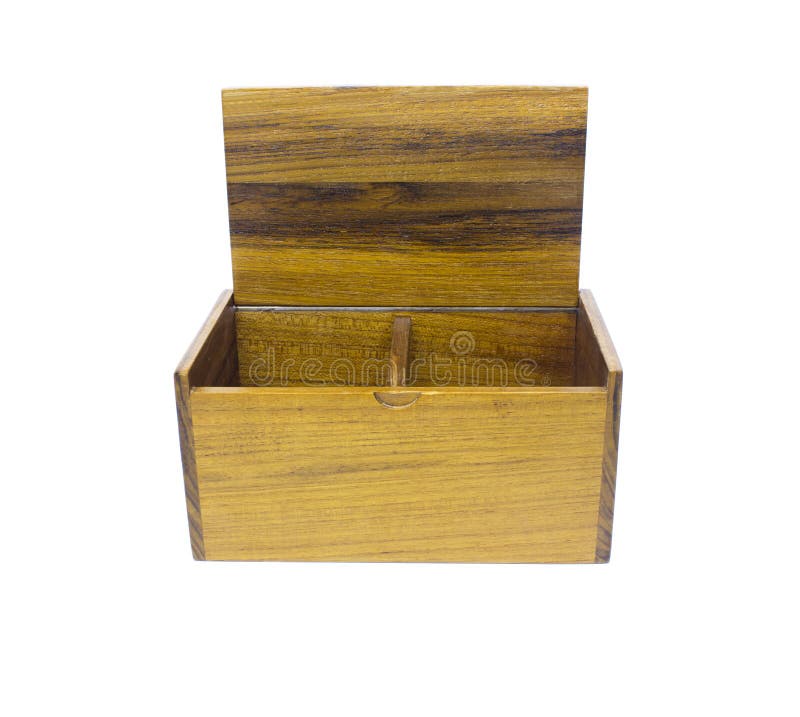 Open wooden box on a white stock image. Image of aged - 41764245