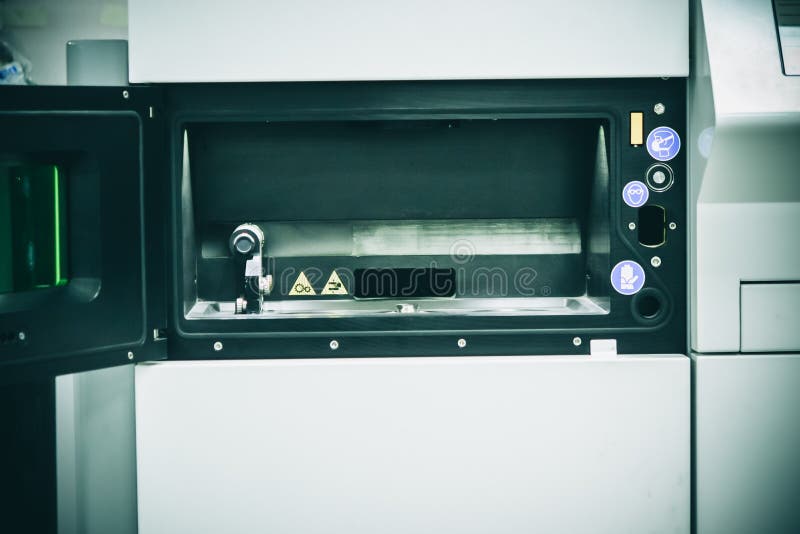 Open Working Chamber of a Laser Sintering Machine for Metal Stock Image ...