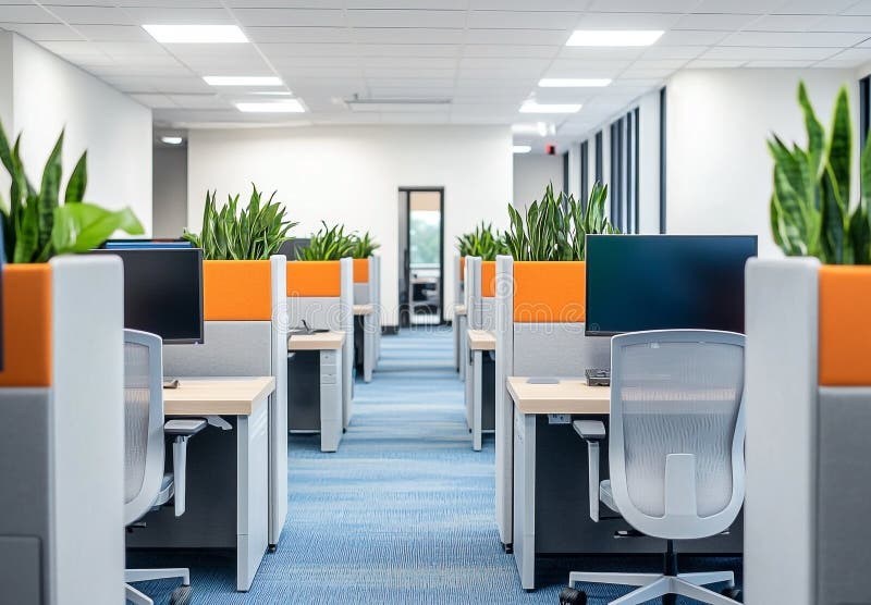 Open Workspace with Modern Design, Emphasizing Comfort and ...
