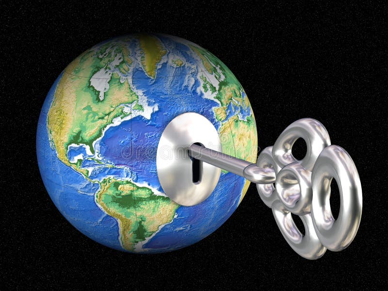 Open the world stock illustration. Illustration of green - 384368