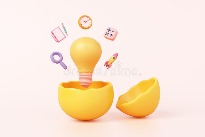 Light Bulb Kids Science Thinking Stock Illustrations – 192 Light Bulb ...