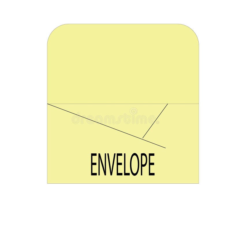 Open Yellow Envelope Blank Paper Stock Vector - Illustration of ...