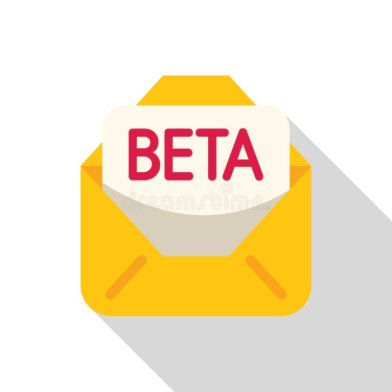 Open Yellow Envelope Containing Beta Test Invitation Stock Illustration ...