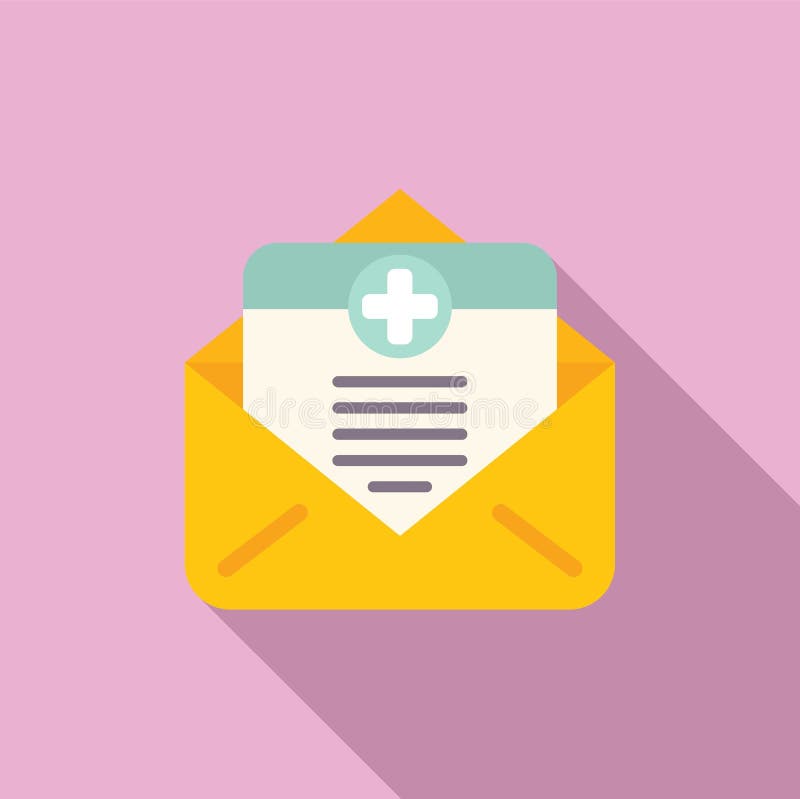 Open Yellow Envelope Containing Medical Test Results with Cross Symbol ...