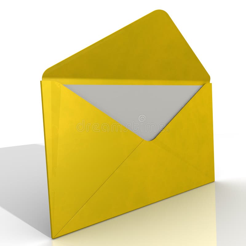 Open yellow envelope stock photo. Image of mailing, people - 64922970