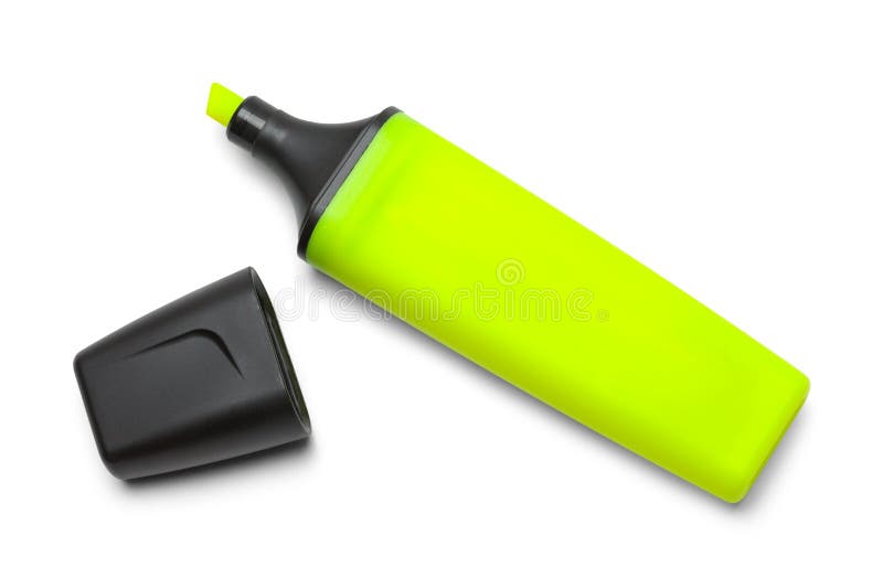 Yellow Highlighter stock image. Image of isolated, macro - 2471351