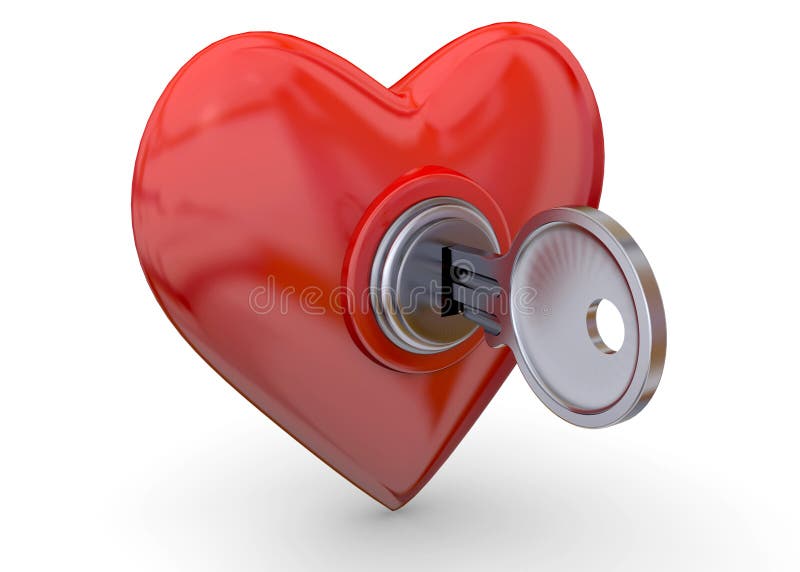 Open Your Heart - 3D stock illustration. Illustration of marriage ...