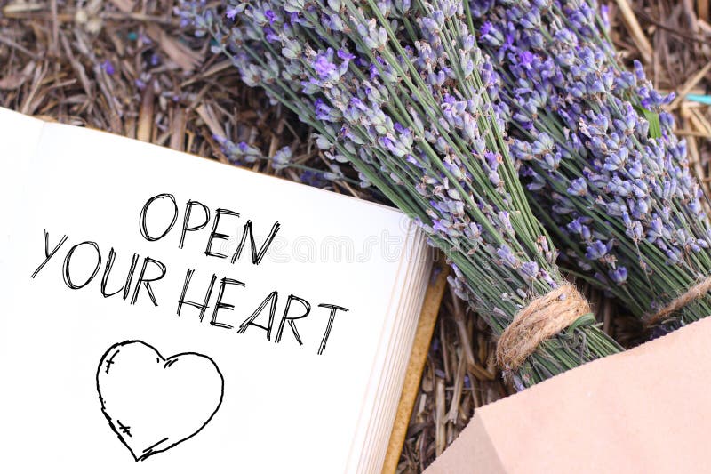 Open Your Heart is Shown Using the Text Stock Photo - Image of believe ...