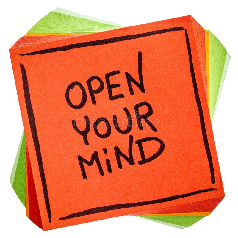 Open Your Mind Advice or Reminder Note Stock Image - Image of thinking ...