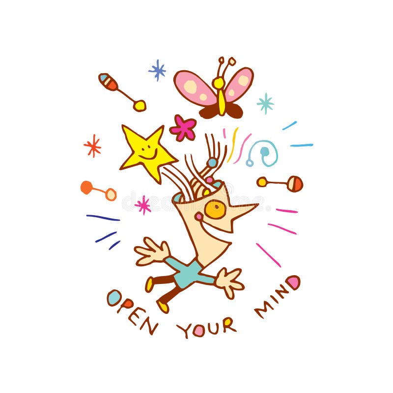 Open Your Mind stock illustration. Illustration of help - 39229754
