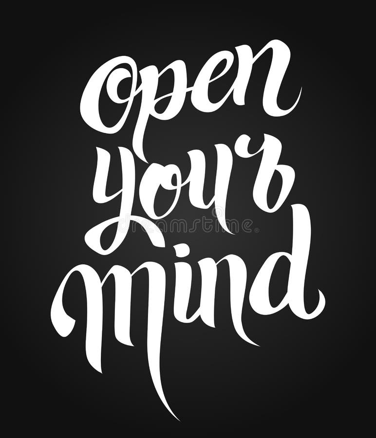 Open Your Mind Lettering Stock Illustrations – 185 Open Your Mind ...