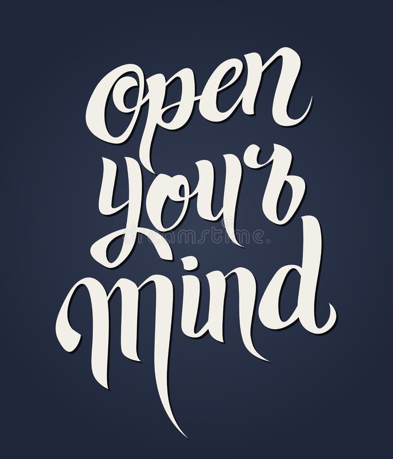 Open Your Mind Lettering Stock Illustrations – 185 Open Your Mind ...