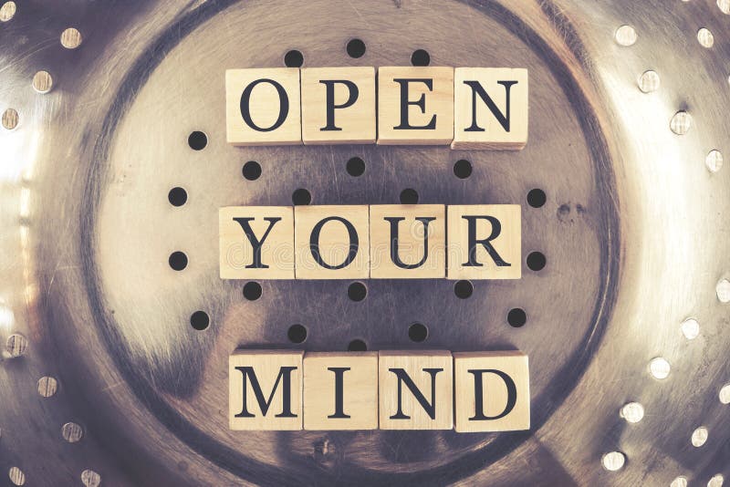 Open Your Mind Text Handwritten on Sticky Note with Coffee and Pen ...