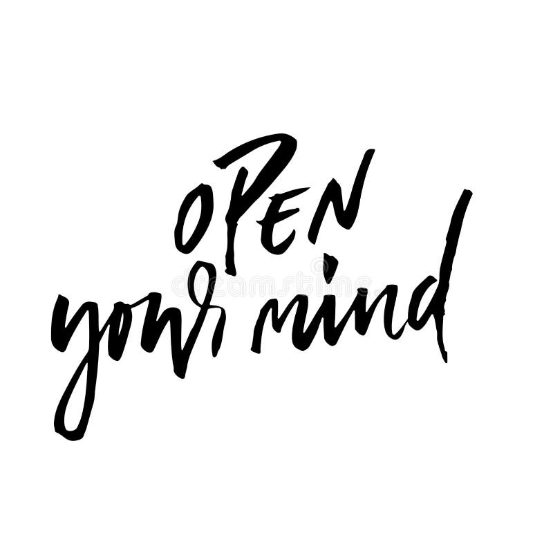 Open Your Mind Lettering Stock Illustrations – 153 Open Your Mind ...