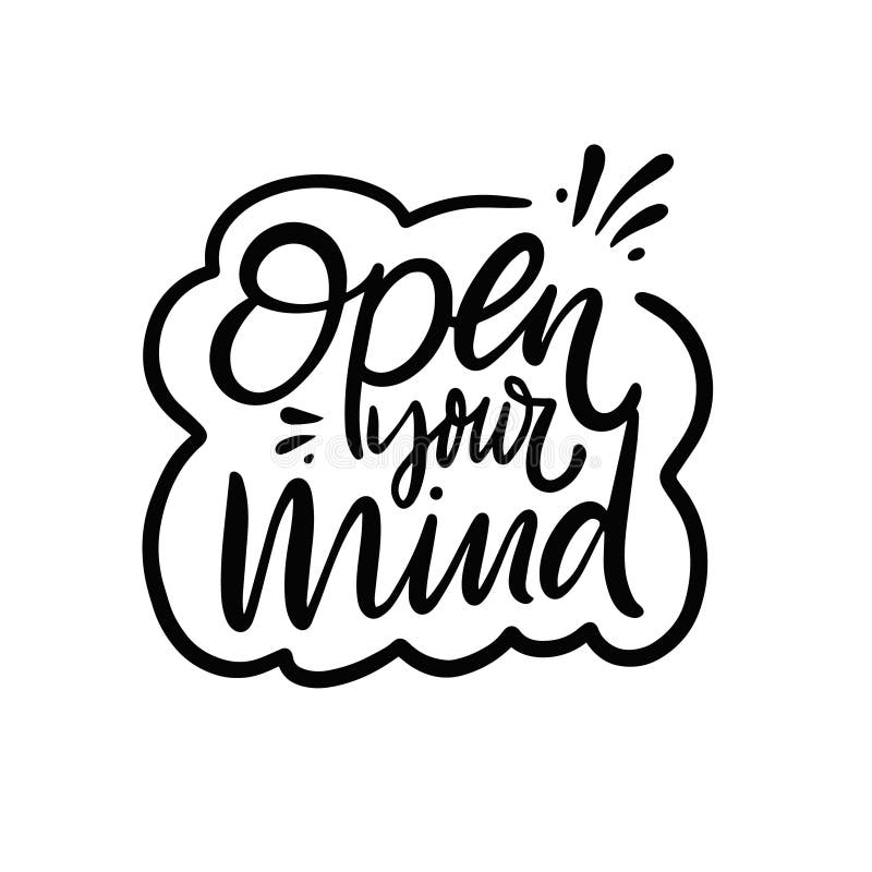 Open Your Mind Lettering Stock Illustrations – 153 Open Your Mind ...