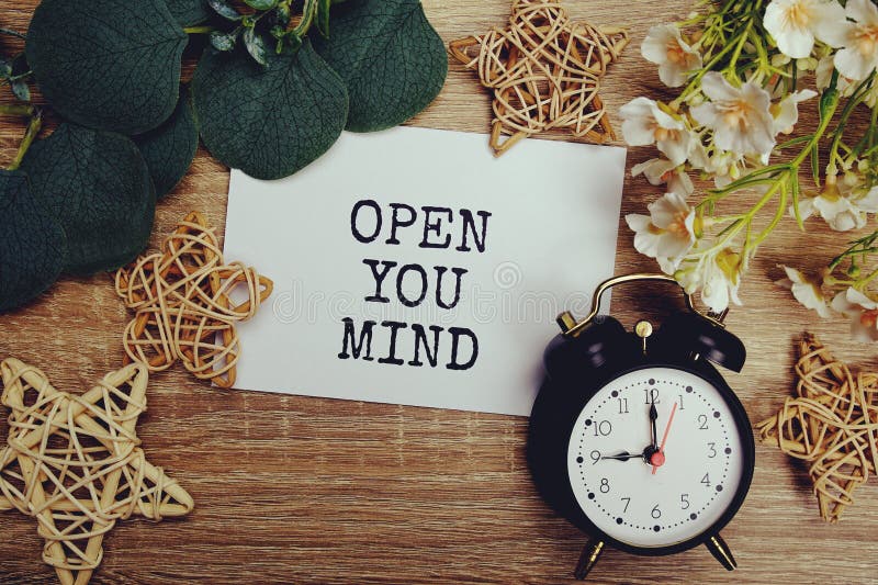 Open Your Mind the Phrase Motivational Words Quotes Concept Stock Image ...