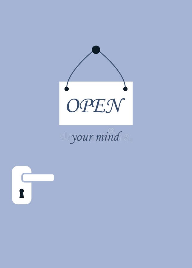 Open Your Mind Yoga and Meditation Lessons Stock Vector - Illustration ...