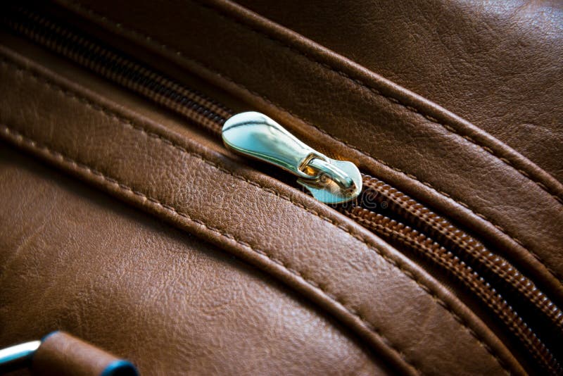 Open the Zip Close Up View Use for Concept Travel Stock Photo - Image ...