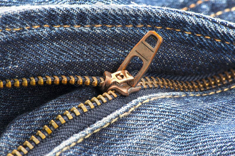 Open zip on jeans stock image. Image of detail, cotton - 179256049