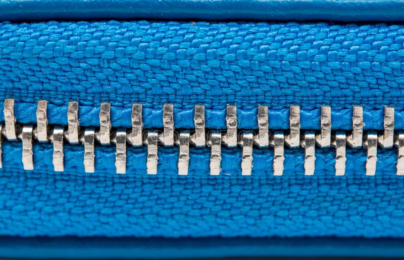 Open Zipper on a Bag Closeup Stock Photo - Image of blank, leather ...