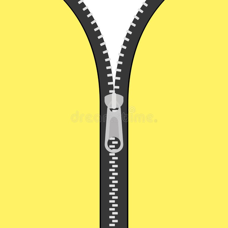 Zipper Banner Template. Open Zipper. Empty Poster for Your Design ...