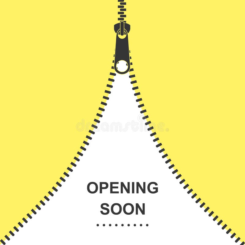 Open Zipper.Banner Template.Flat Vector Illustration Stock Vector ...