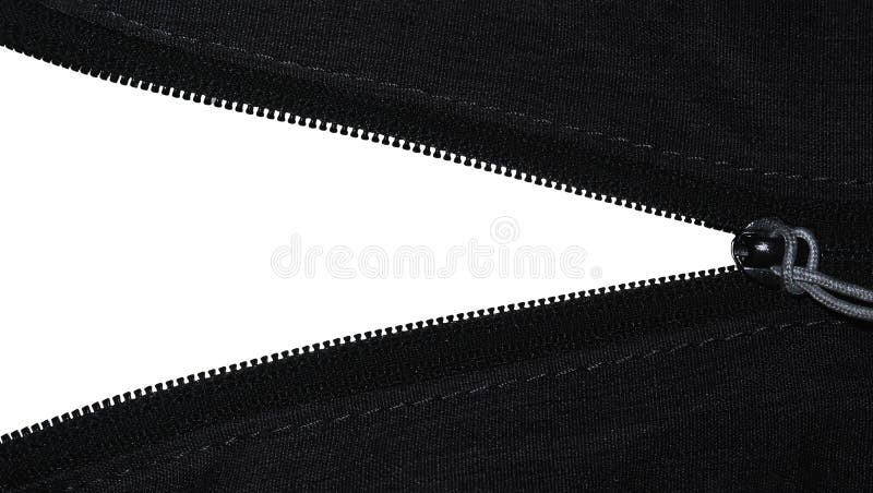 Open Zipper of the Black Backpack Stock Photo - Image of backpack ...
