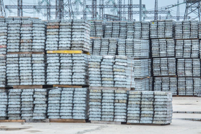 Openair Storage of Galvanized Steel and Aluminum Frames, Ladders, and ...