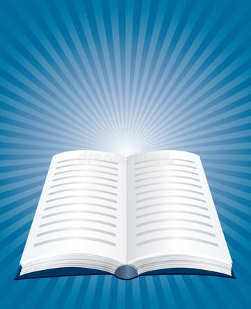 Openbook stock vector. Illustration of rays, book, blank - 14755666