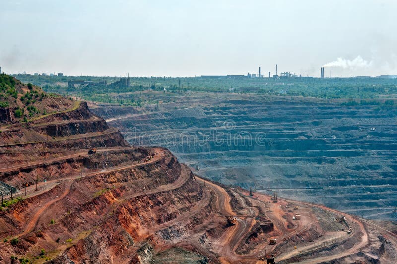 Opencast mine stock photo. Image of earth, geology, curve - 27468524